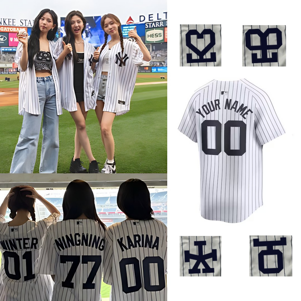 Aespa NY Member Symbol Baseball Jersey – idollookbook